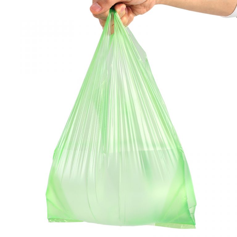 Green Plastic Bags Vest Polybag Fruit Vegetable Shopping Bag Take Out ...